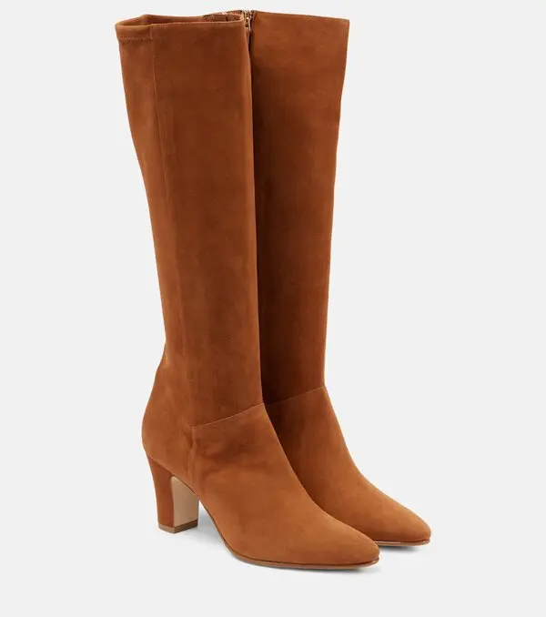 Manolo Blahnik Suede Knee-high Boots - Brown