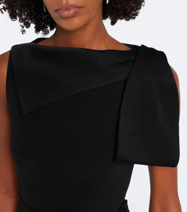 Roland Mouret Bow-detail Belted Midi Dress