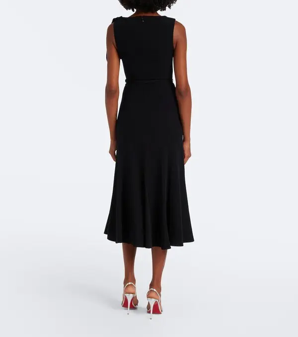Roland Mouret Bow-detail Belted Midi Dress