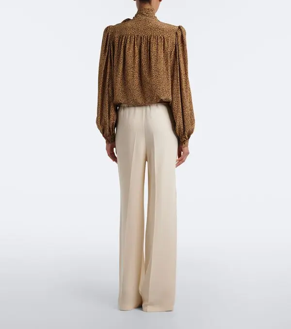 Valentino Garavani Cady Couture Wide-leg Pants