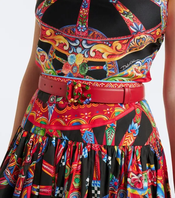 Dolce & Gabbana Dg Embellished Leather Belt