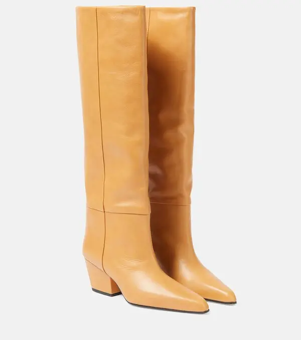 Paris Texas Jane Leather Knee-high Boots - Black