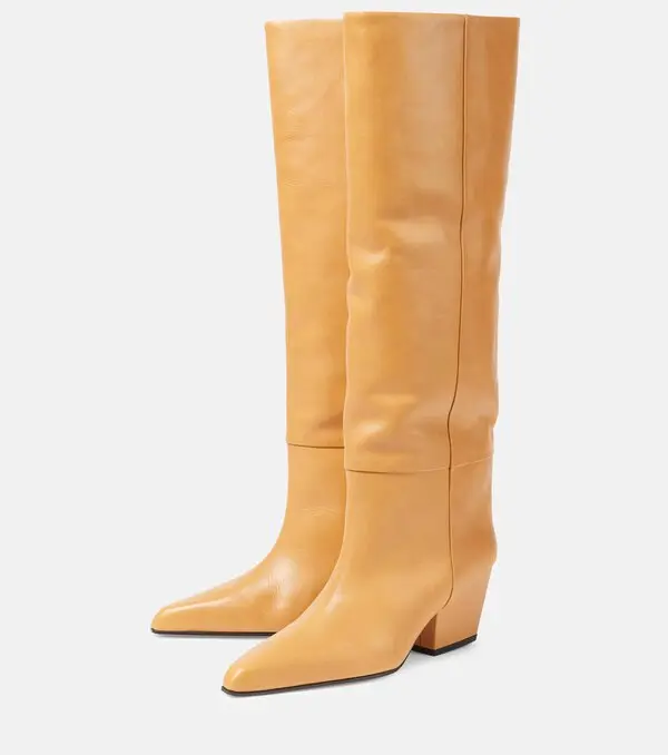 Paris Texas Jane Leather Knee-high Boots - Black