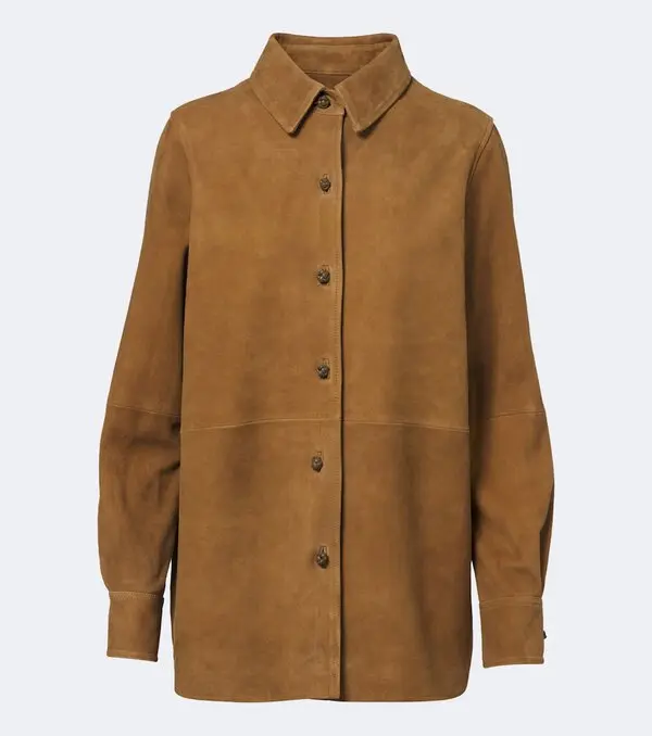 RÓHE Suede Shirt - Brown