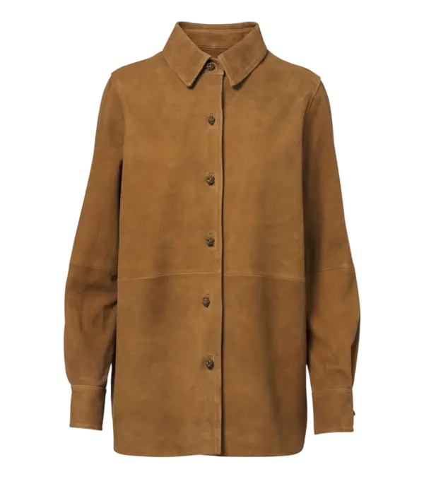 RÓHE Suede Shirt - Brown