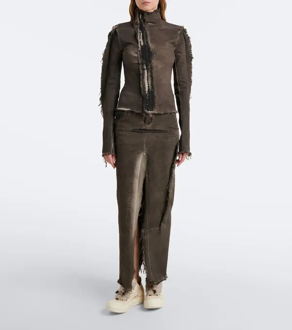 Rick Owens Jumbolace Denim Sneakers - White