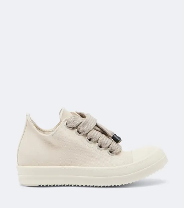 Rick Owens Jumbolace Denim Sneakers - White