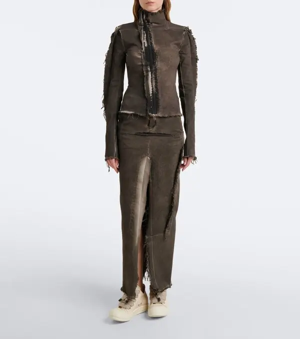 Rick Owens Jumbolace Denim Sneakers - White
