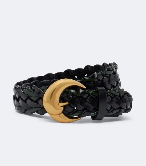 Etro Woven Leather Belt - Black