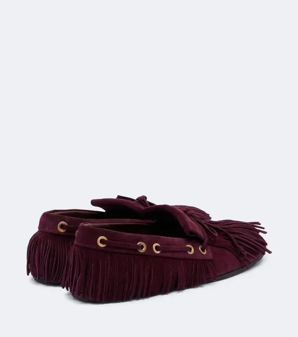 Etro Fringed Suede Boat Shoes