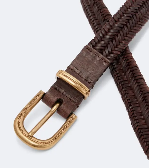 Brunello Cucinelli Woven Leather Belt
