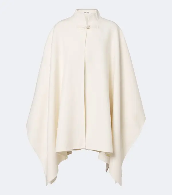 RÓHE Wool And Cashmere Poncho - White