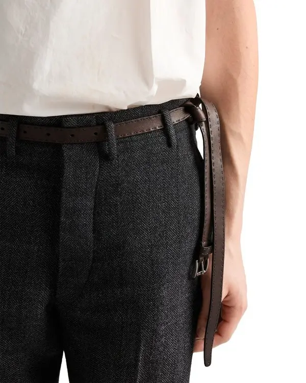Prada Antiqued Leather Belt