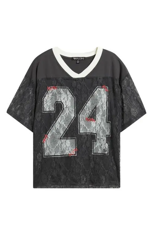 VINYL ICONS Graphic Lace Football T-shirt