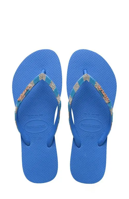 Havaianas Slim Glow Embellished Water Resistant Flip Flop