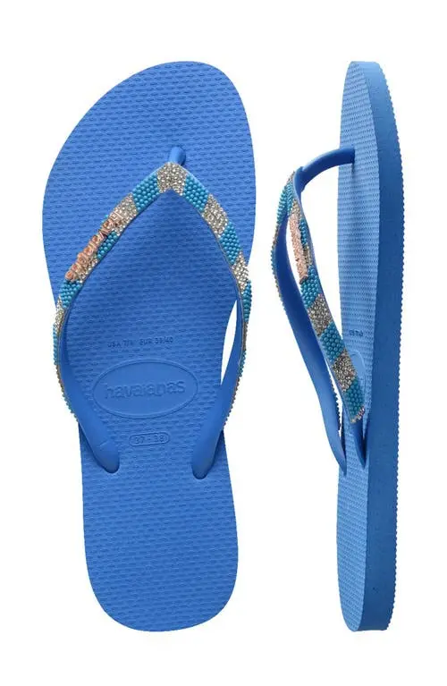 Havaianas Slim Glow Embellished Water Resistant Flip Flop