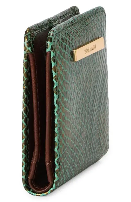 Brahmin Jane Snakeskin Embossed Leather Bifold Wallet