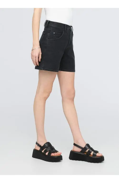 DUER Stretch Canvas High Rise Relaxed Short - Black
