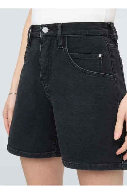 DUER Stretch Canvas High Rise Relaxed Short - Black