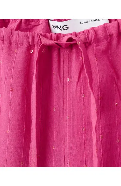 Mango Straight Rhinestone Pants