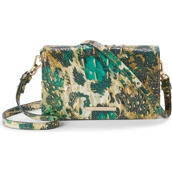 Brahmin Minuette Croc Embossed Leather Crossbody Bag