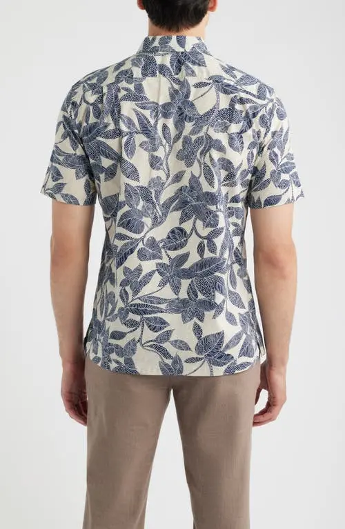 Tori Richard Branching Out Short Sleeve Button-up Shirt - Ivory