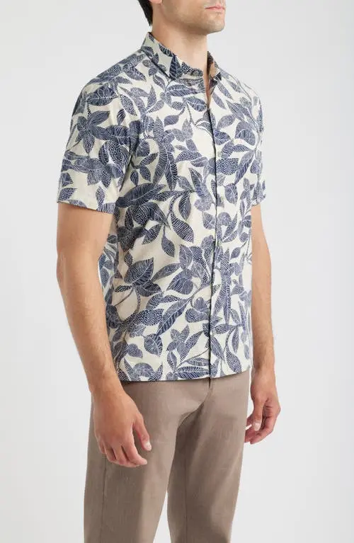 Tori Richard Branching Out Short Sleeve Button-up Shirt - Ivory