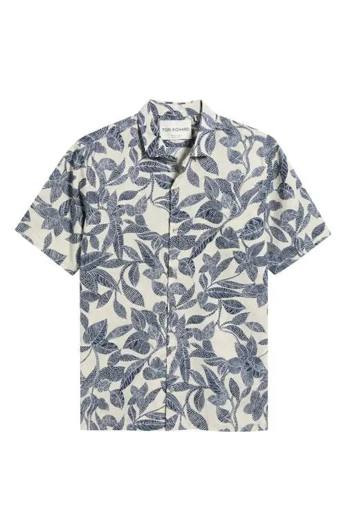 Tori Richard Branching Out Short Sleeve Button-up Shirt - Ivory