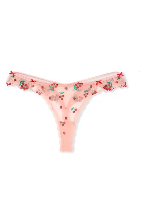 ETAM Tomato Love Embroidered Ruffle String Thong