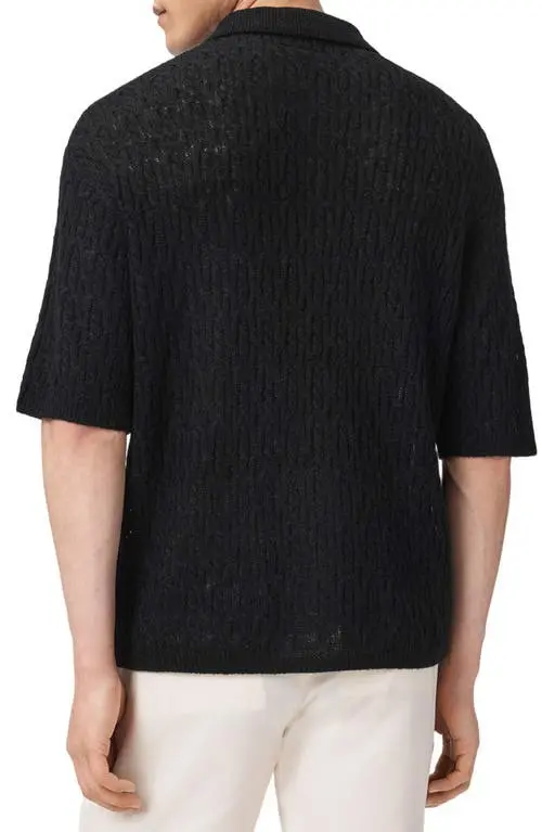ALLSAINTS Cyclone Textured Short Sleeve Polo