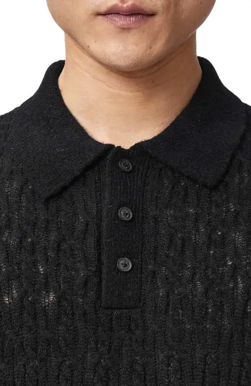 ALLSAINTS Cyclone Textured Short Sleeve Polo