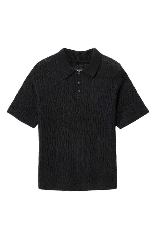 ALLSAINTS Cyclone Textured Short Sleeve Polo