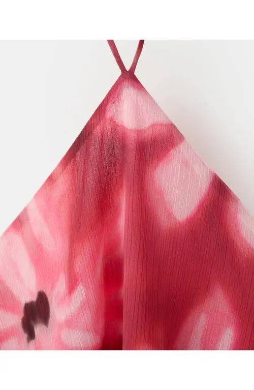 Mango Floral Printed Halterneck Dress