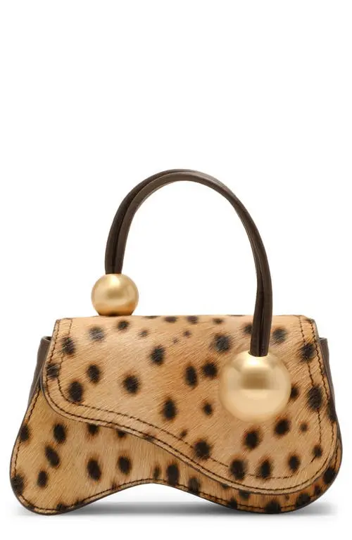 Cult Gaia Kazia Nano Print Genuine Calf Hair Crossbody Bag - Cheetah