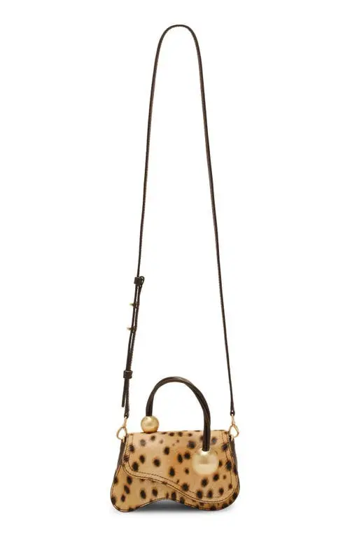 Cult Gaia Kazia Nano Print Genuine Calf Hair Crossbody Bag - Cheetah