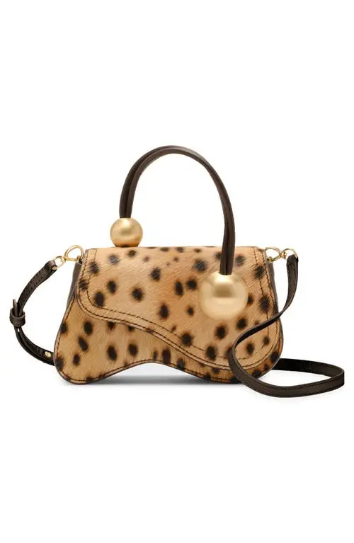 Cult Gaia Kazia Nano Print Genuine Calf Hair Crossbody Bag - Cheetah