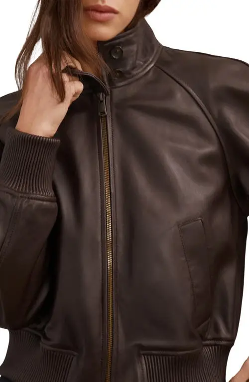 REISS Eloise Faux Leather Jacket