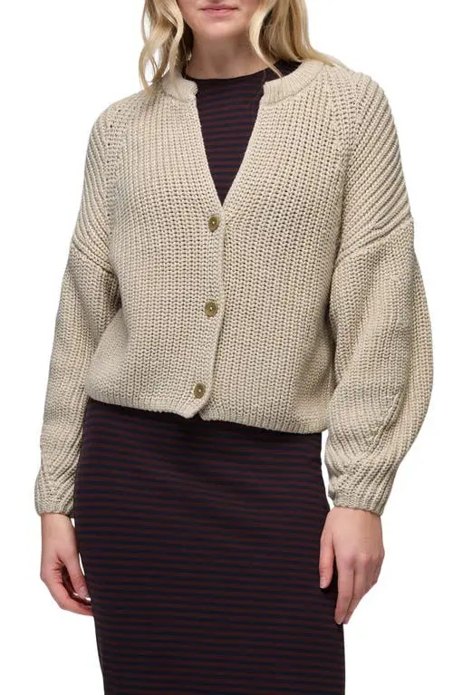 Prana Sunday River Short Cardigan - Beach Pebble