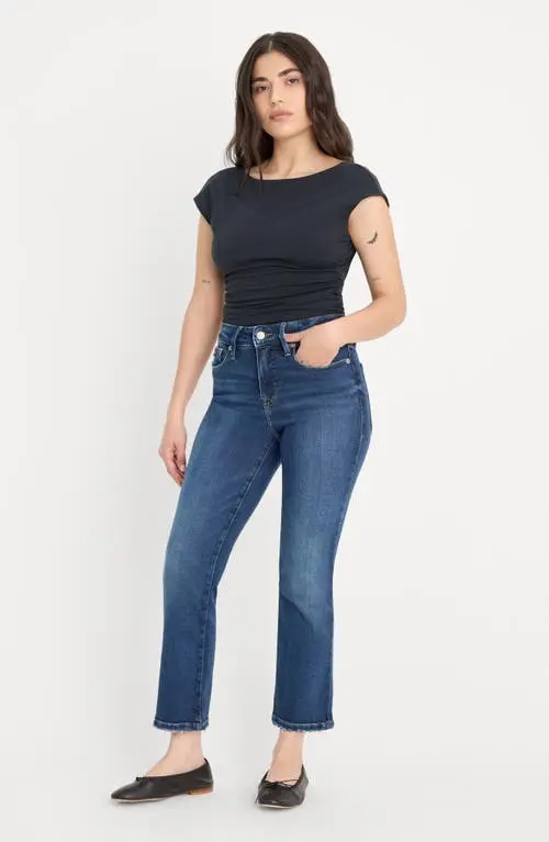 Good American Petite High Waist Straight Leg Jeans