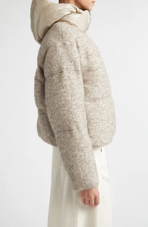 Herno Capes Sequin Wool & Alpaca Blend Down Jacket
