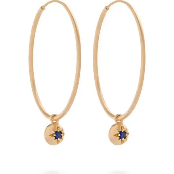 ELOISE JEWELRY Moon Hoops . Handmade