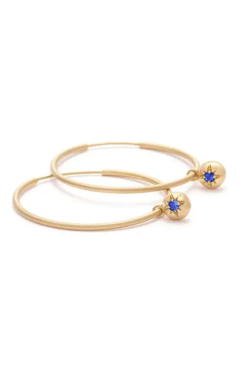 ELOISE JEWELRY Moon Hoops . Handmade