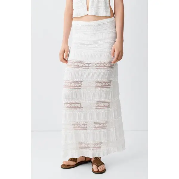 Mango Lace Maxi Skirt