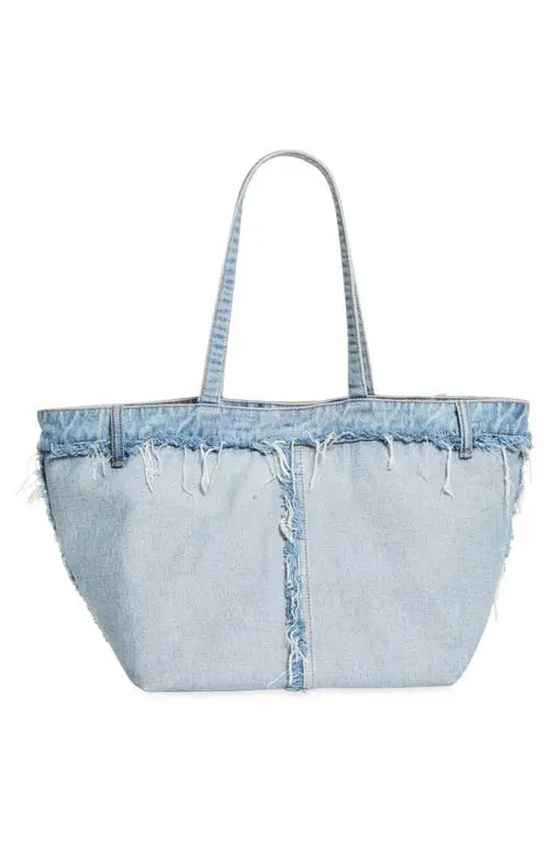 Alexander Wang Denim Fray Tote - Bleach Blue