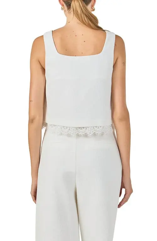 Endless Rose Lace Trim Sleeveless Top