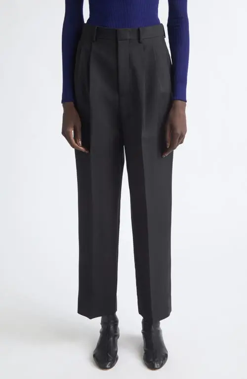 JIL SANDER Relaxed Straight Leg Trousers - Black