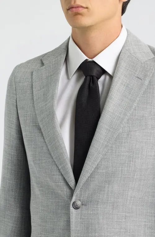BOSS Huge Cotton & Virgin Wool Suit - Silver