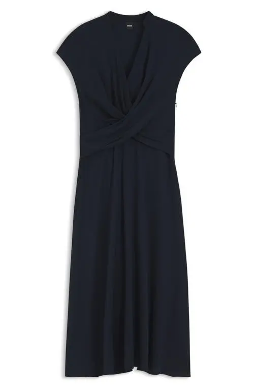 BOSS Dareza V Neck Jersey Midi Dress
