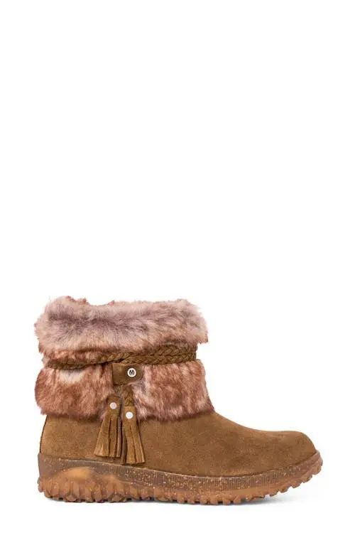 Minnetonka Everett 2 Boots With Faux Fur Trim - Dusty Brown