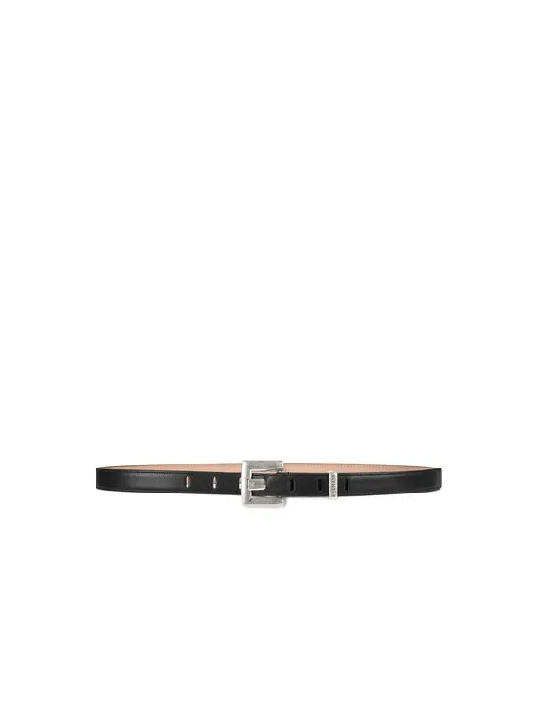 Balmain Anthem Smooth Leather Belt - Black